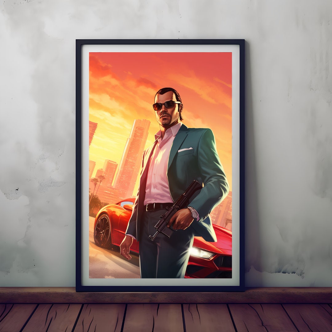 GTA Poster Video Game GTA Wall Art GTA Art for Gaming Room Decor Gift ...