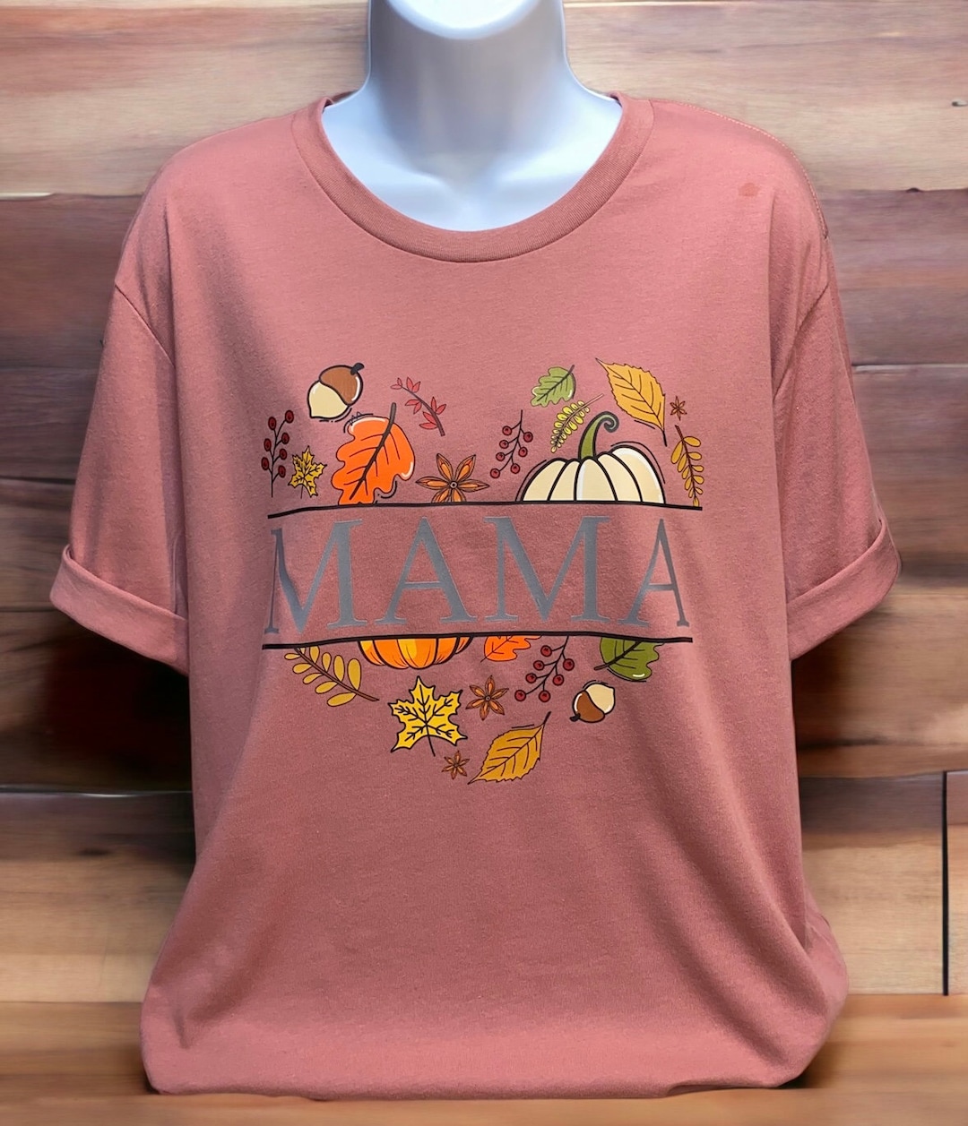 MAMA Fall Shirt, Fall Design, Mama Leaves Shirt, Fall Leaves, Cute Fall ...