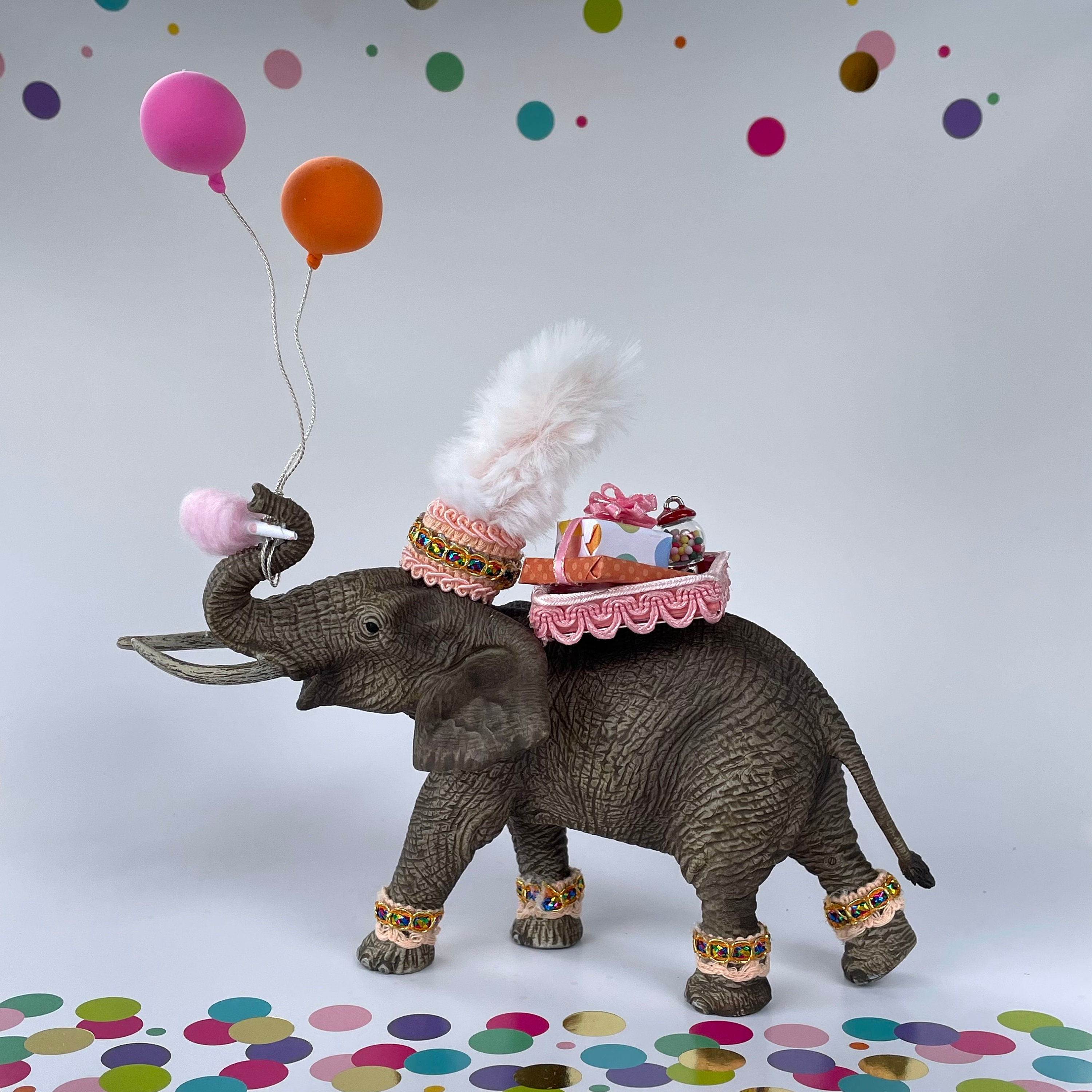 Elephant Cake Topper/ Birthday Elephant/ Elephant Party Animal/ Party ...