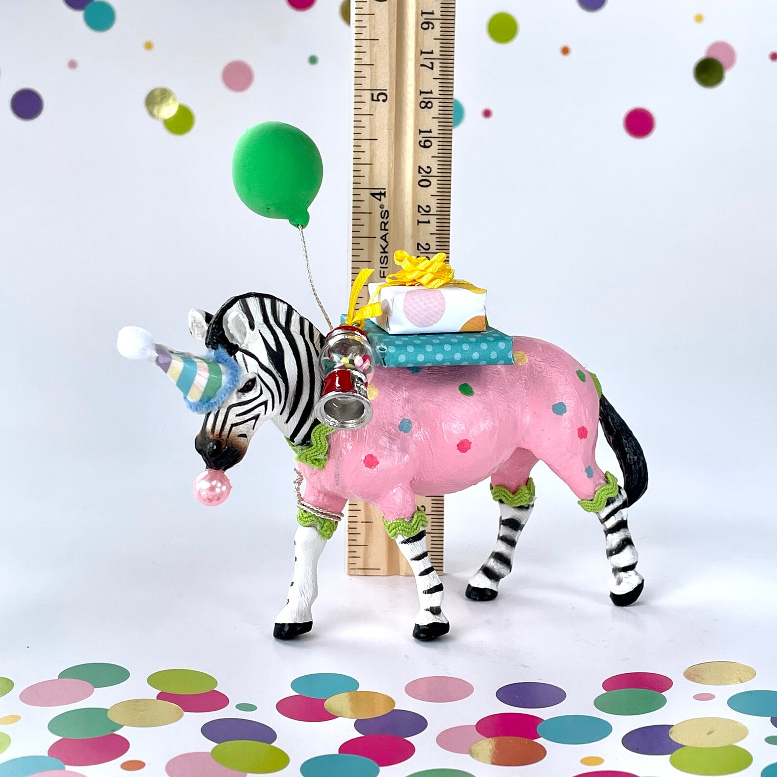 Zebra Cake Topper/ Birthday Zebra/ Zebra Party Animal/ Party Animal ...