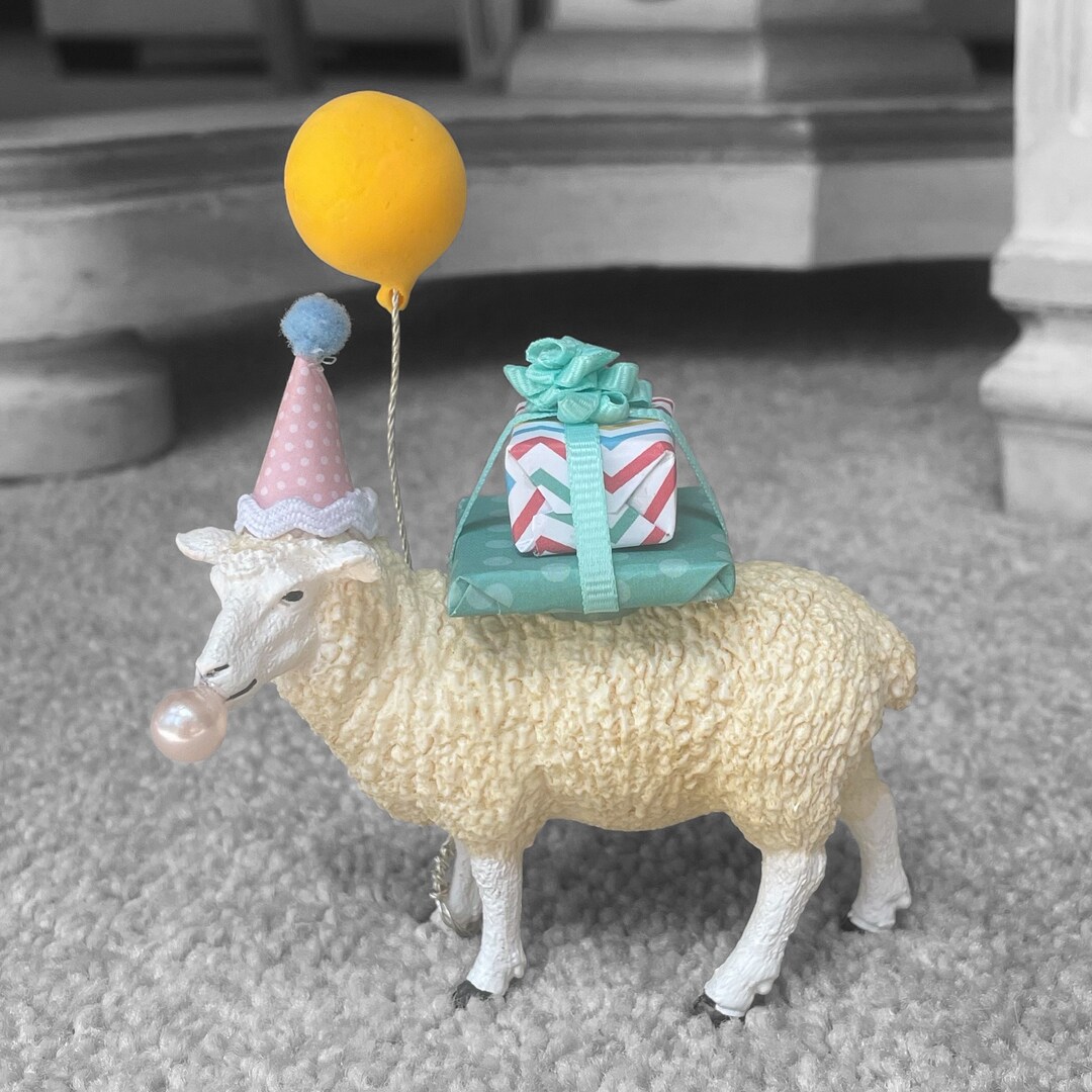 Sheep Cake Topper/ Birthday Sheep/ Sheep Party Animal/ Party Animal ...