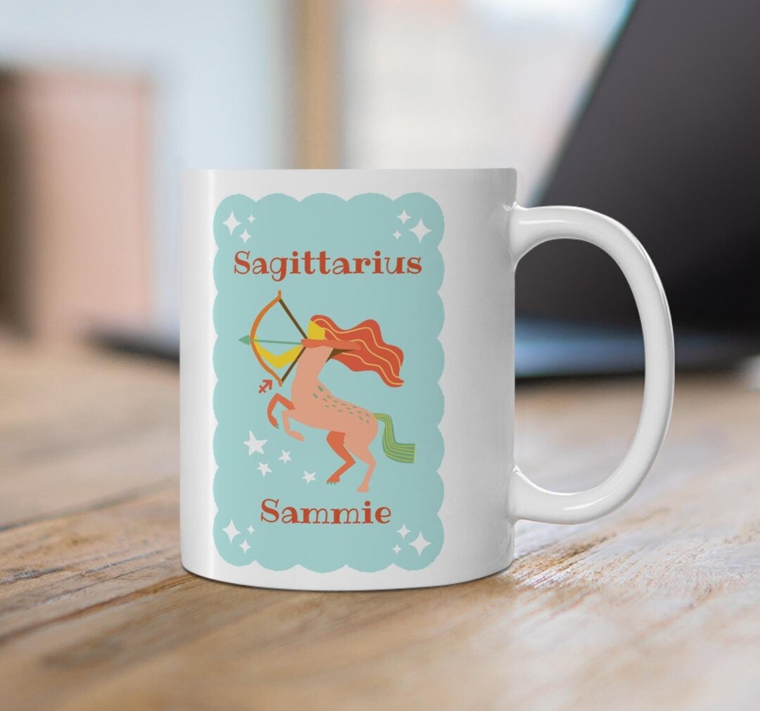 Sagittarius Mug Custom Name Zodiac Star Sign Mugs Best Friend Gift ...