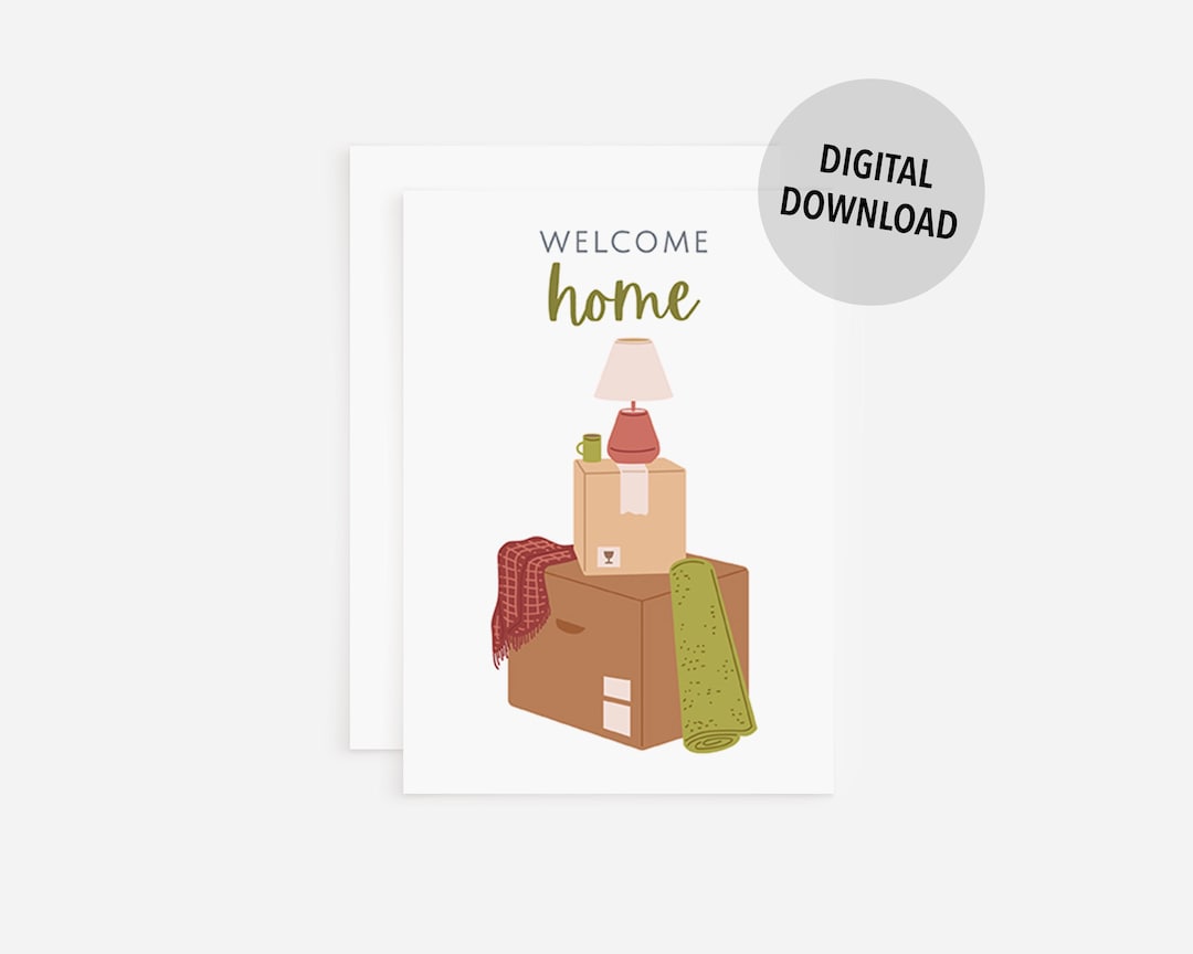 Printable Housewarming Card Happy New House Congrats Welcome Home ...