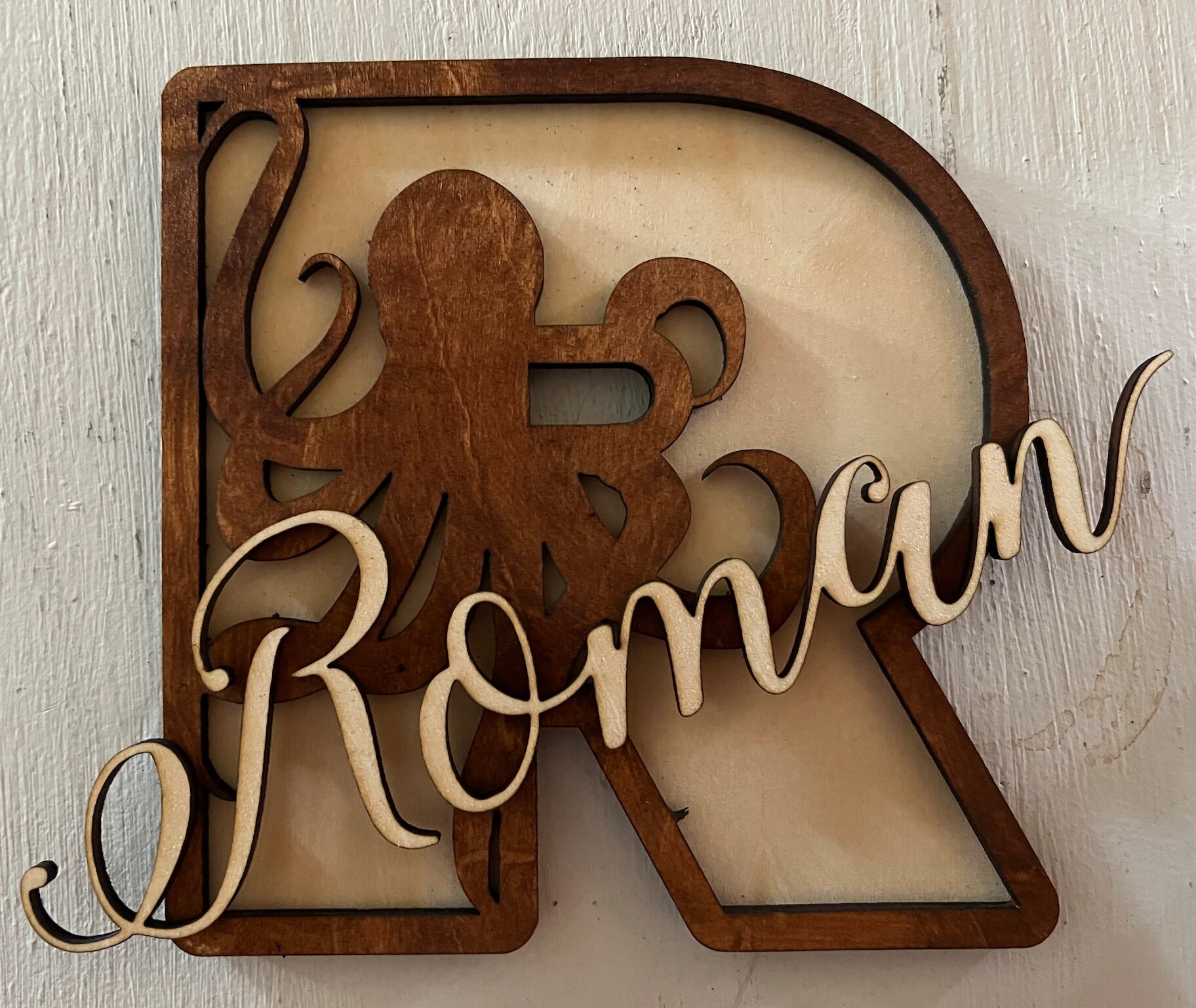 Lasercut 3 Layer Letter With Name - Etsy
