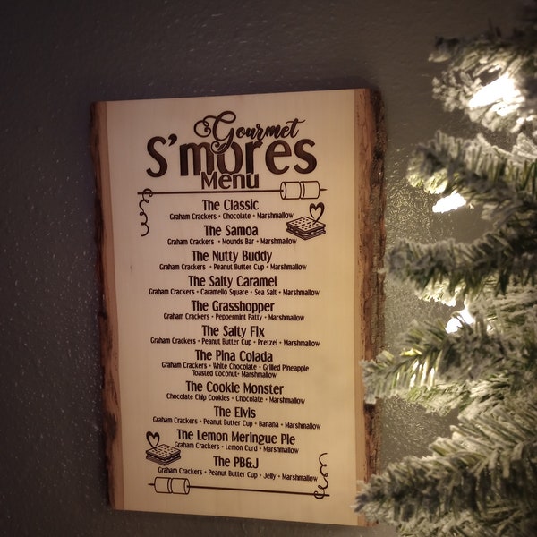 Smores Menu - Etsy
