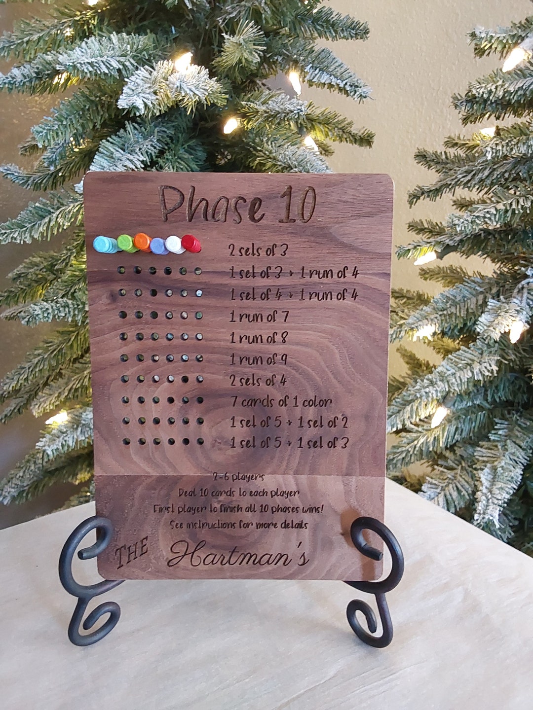 Phase 10 Game Score Board - Etsy
