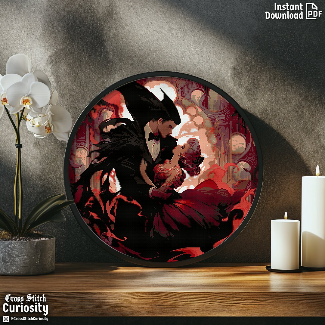 Gothic Cross Stitch PDF Pattern "the Waltz of Darkness" - Counted Cross ...