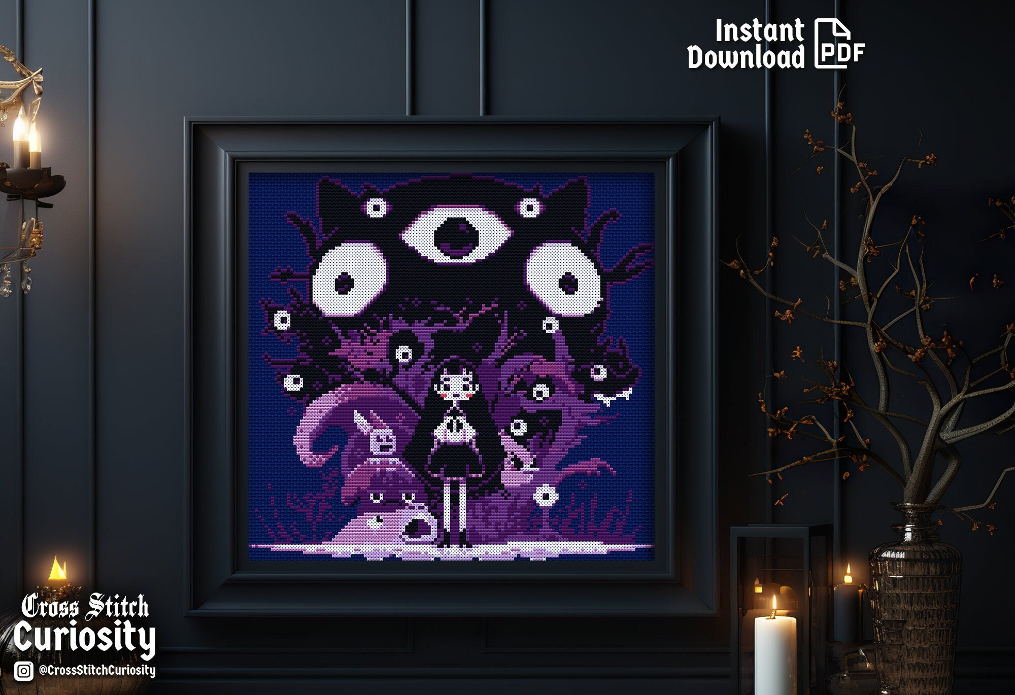 Gothic Cross Stitch Pattern Pdf meet My Imaginary Friends Anime Cross ...