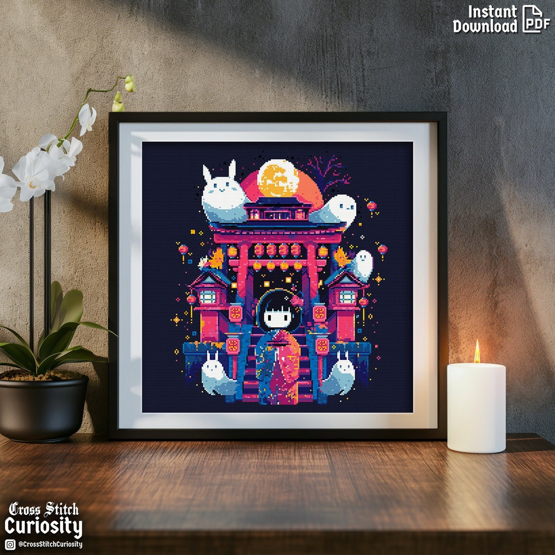Japanese Cross Stitch Pattern Pdf "geisha and Ghosts" Manga Anime Cross ...