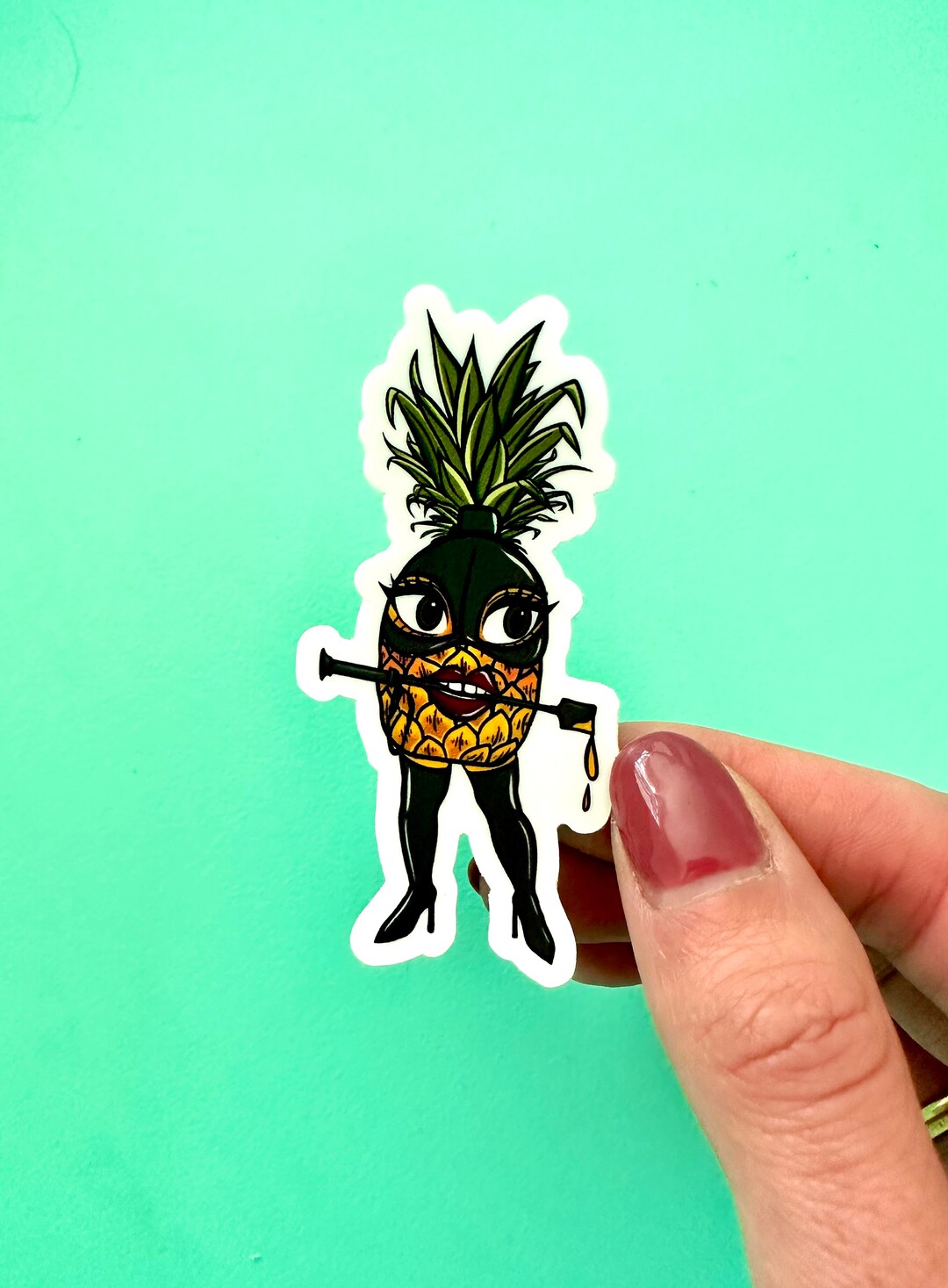 Madam Painapple Naughty Fruit Sticker Funny Vinyl Decal Small Pineapple ...