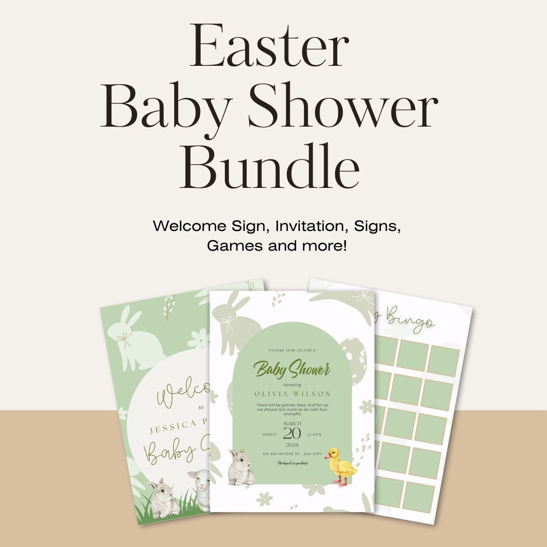 Easter Themed Baby Shower Bundle - Etsy