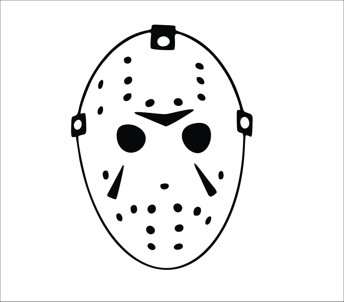 Friday the 13th Jason Mask SVG Horror Movie Classic SVG Clip Art Files Cricut Silhouette Cutting ...