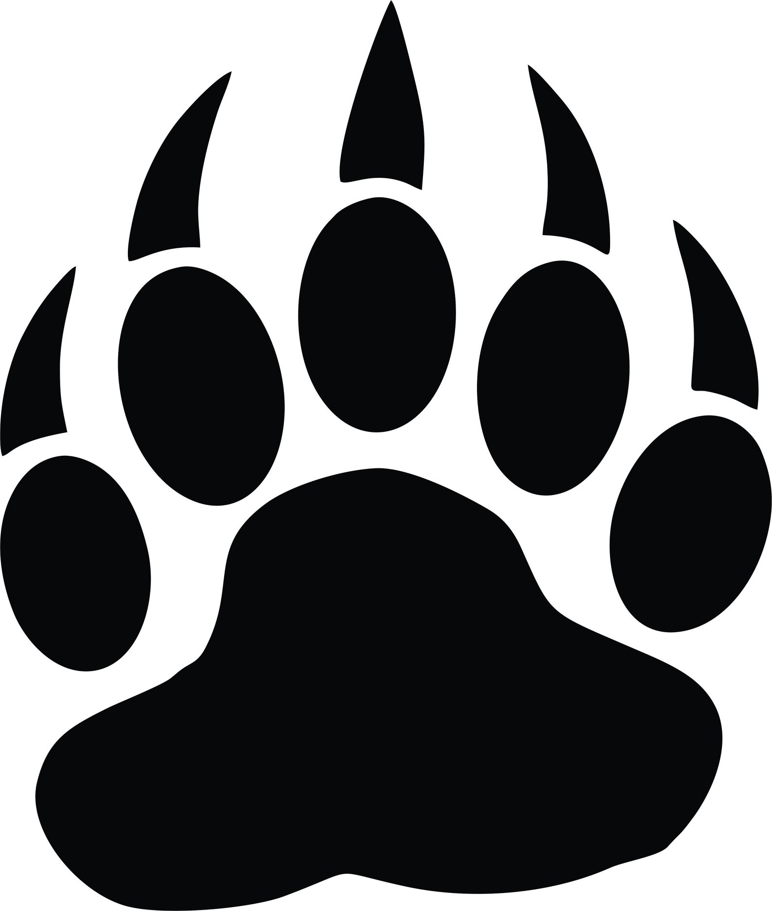 Bear Paw Tracksvg PNG EPS Jpeg Cricut Silhouette Cutting Printing - Etsy