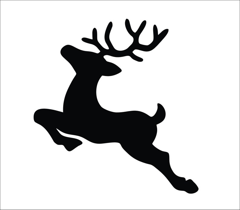 Reindeer Santa Christmas Svg Holiday Clip Art Cricut Silhouette Cutting ...