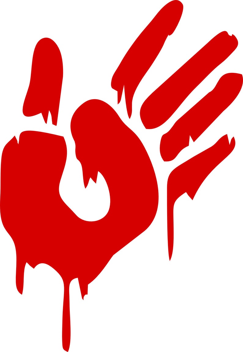Bloody Hand SVG Dripping Bloody Hand Halloween SVG Cricut Silhouette ...