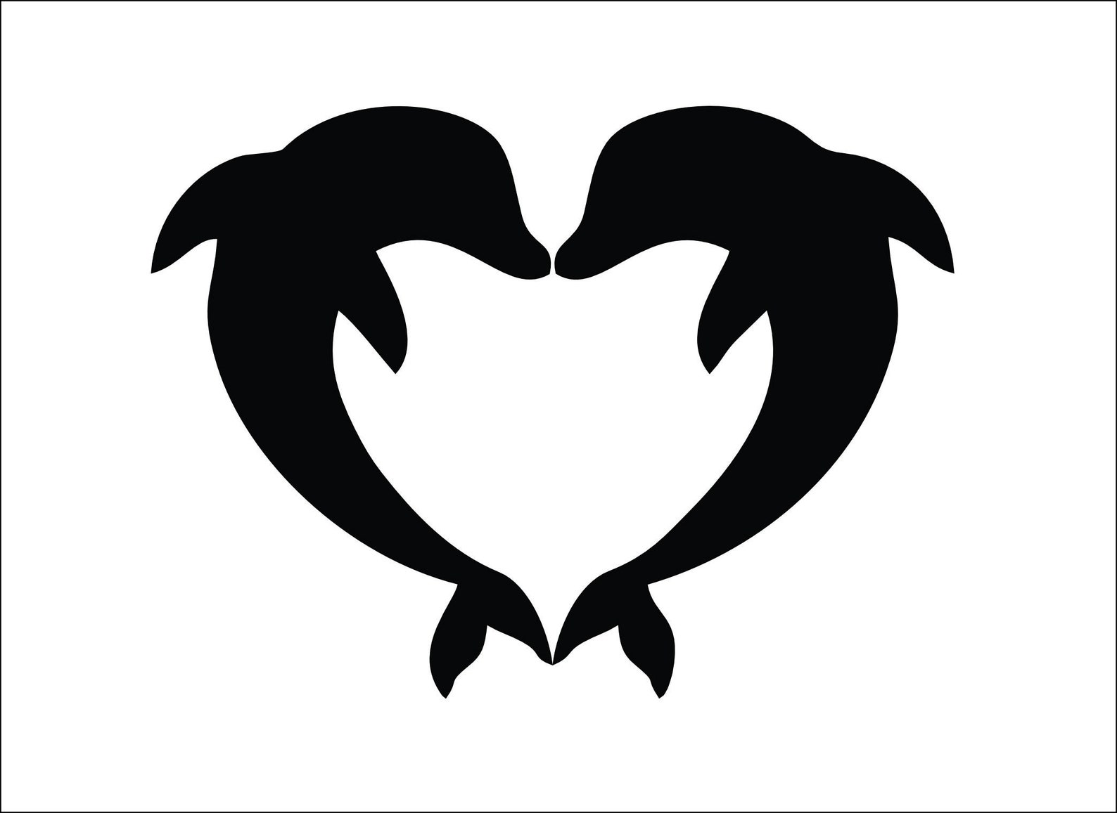 Dolphin Heart Love Svg Png Eps Jpeg Cricut Silhouette Cutting Printing ...