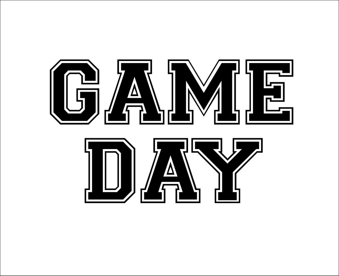 Game Day Varsity Font Football SVG Sports T Shirt Sweater Clip - Etsy