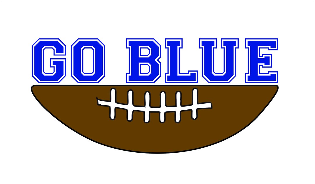 Go Blue Football Varsity Font Svg College Clip Art Files Cricut ...
