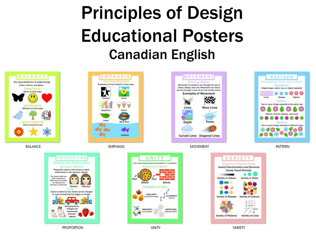 Principles of Design Posters Educational School Fine Art Design - Etsy