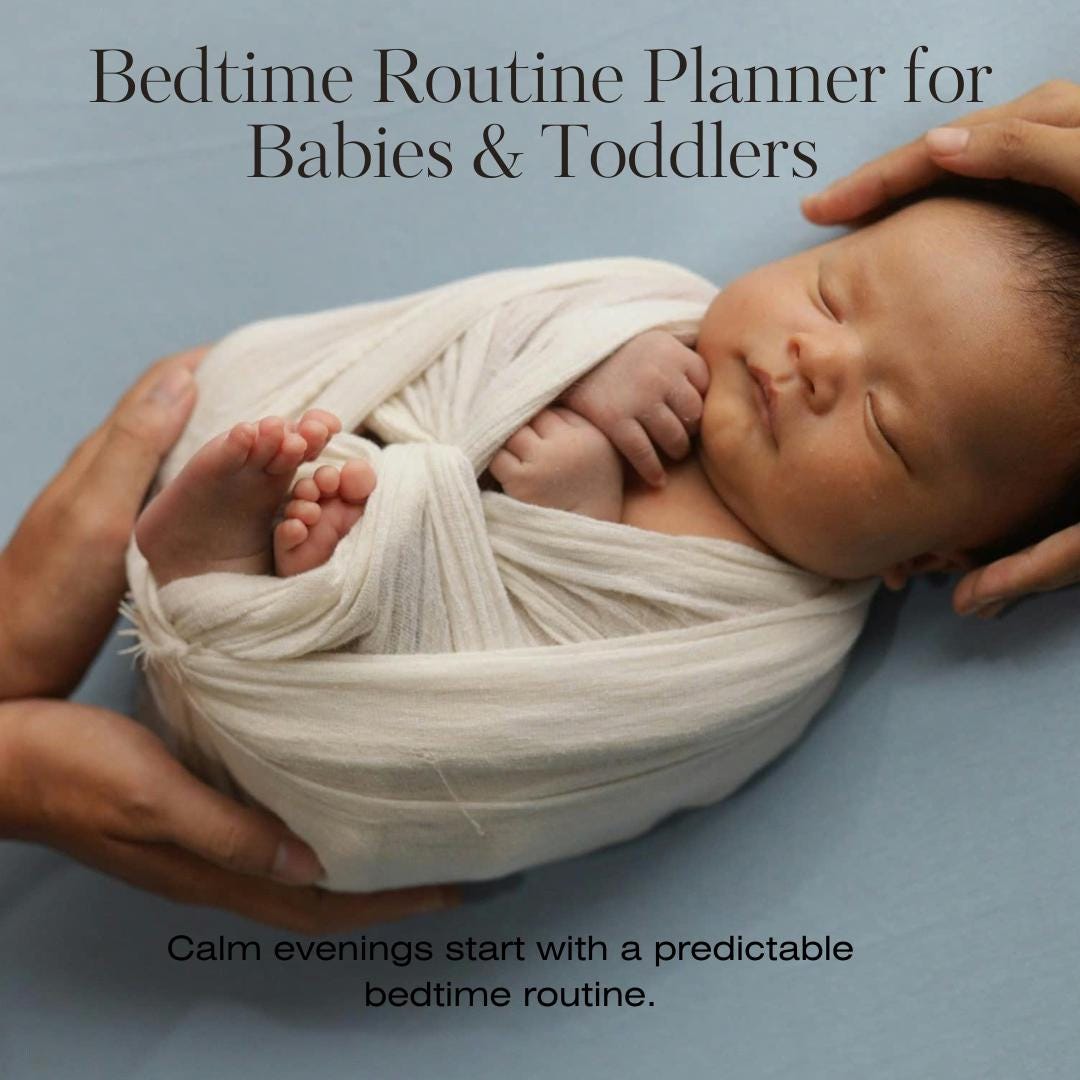 Bedtime Routine Planner for Babies & Toddlers | Printable Calm Bedtime ...