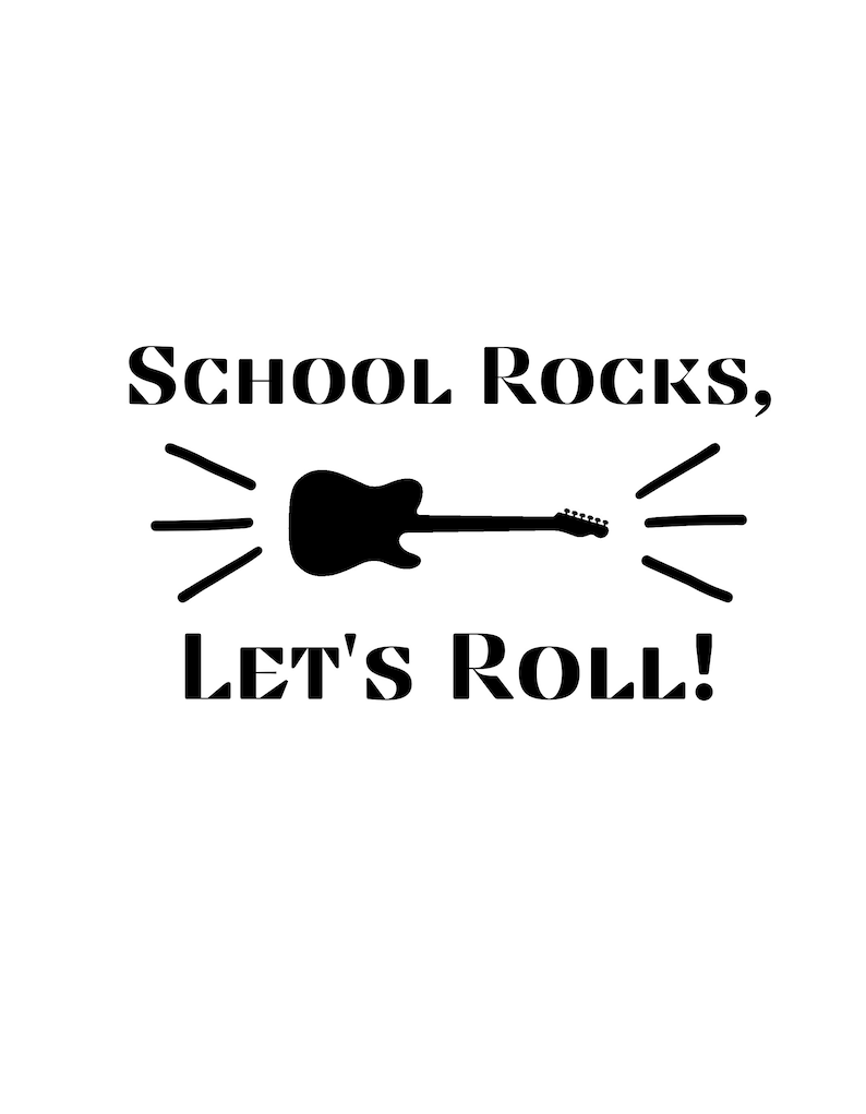 School Rocks, Let's Roll! Back to School Design - Etsy
