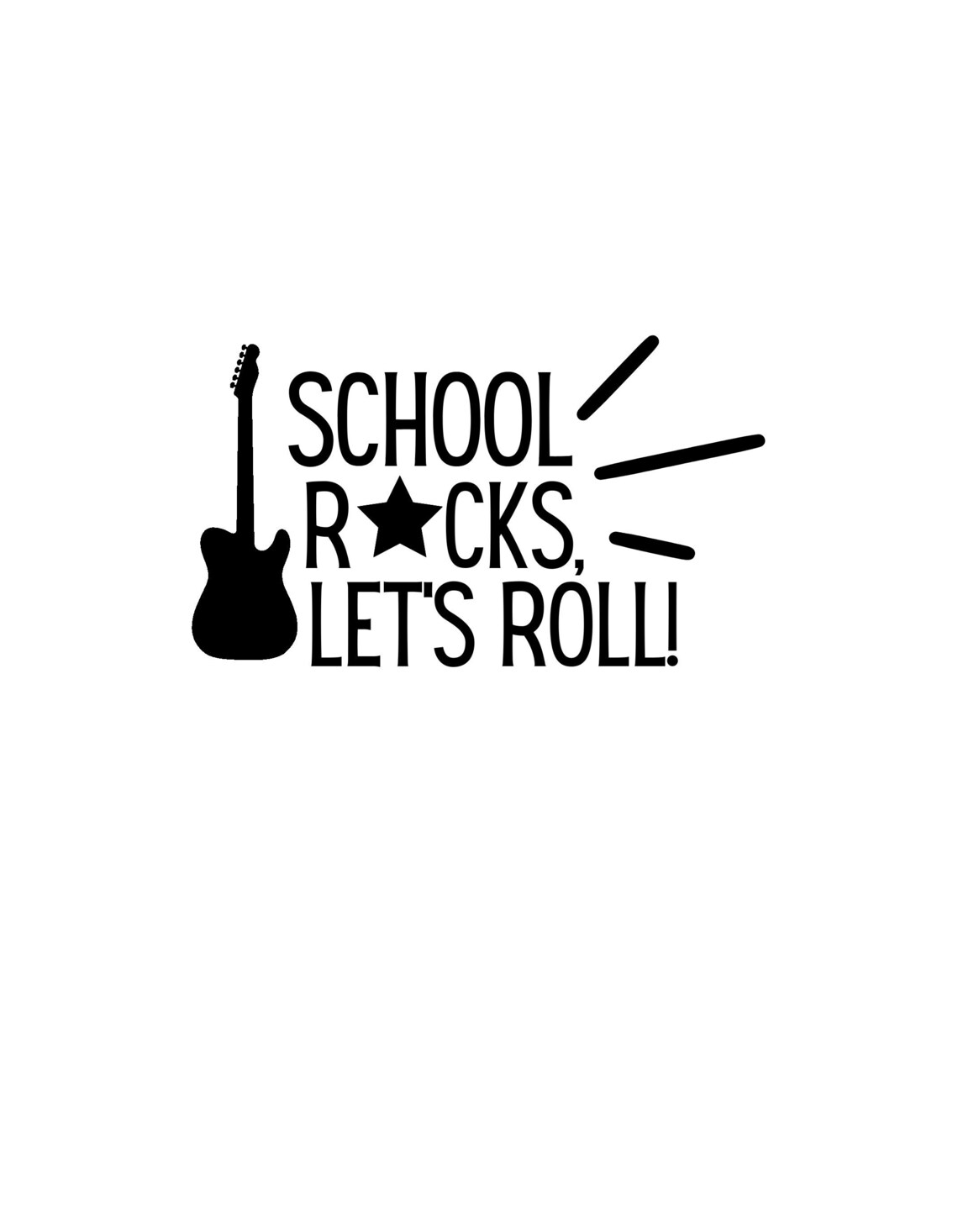 School Rocks, Let's Roll! Back to School Design - Etsy