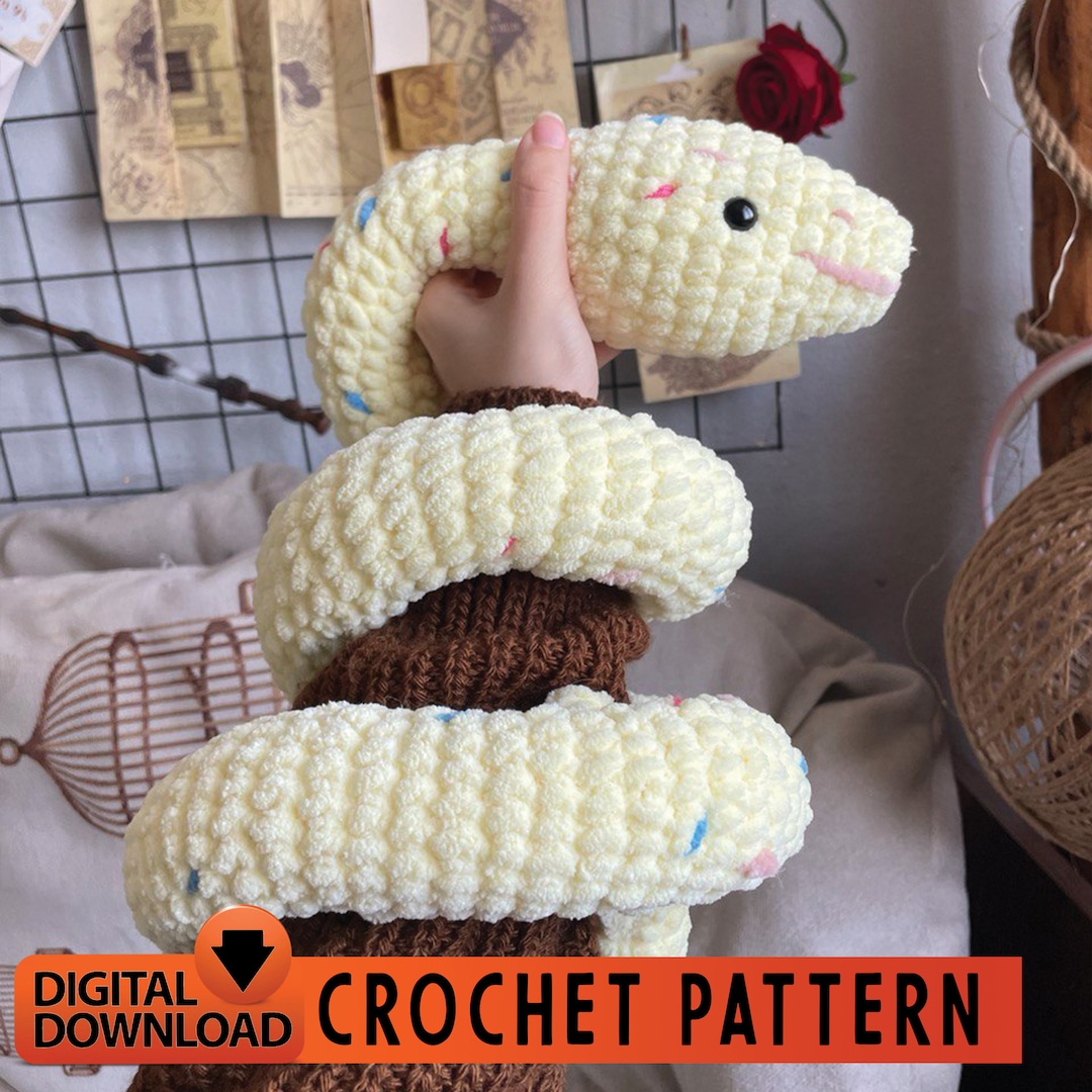 Cute Snake Crochet Pattern , Crochet Snake PATTERN , Snuggly Snake ...