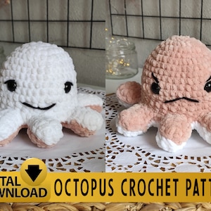 Kawaii Crochet Pattern Cute Octopus Crochet Pattern - Two Faces ...