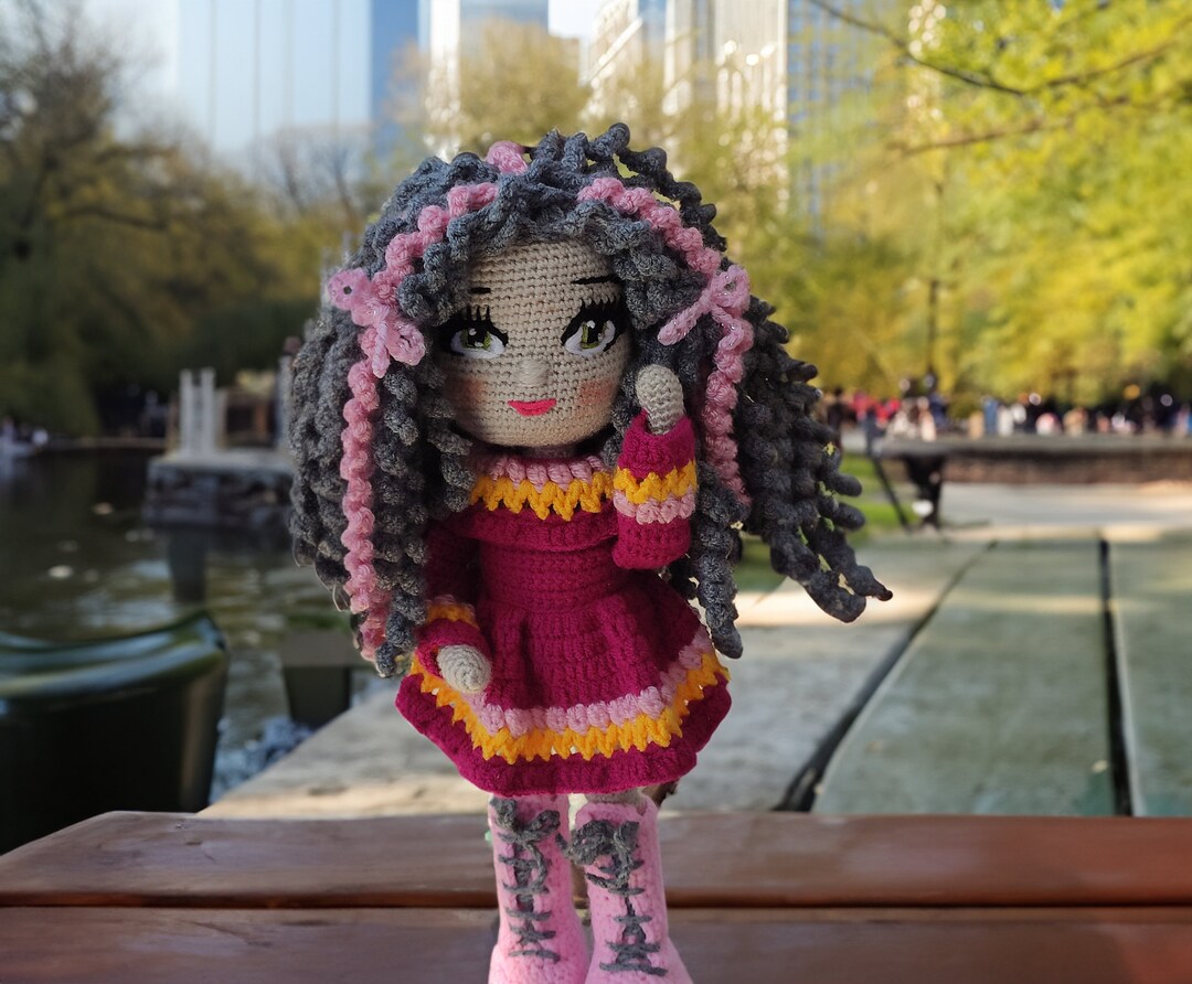 Cindy Crochet Cute Curly Hair Crochet Doll,crochet Doll,cute Doll Gift ...