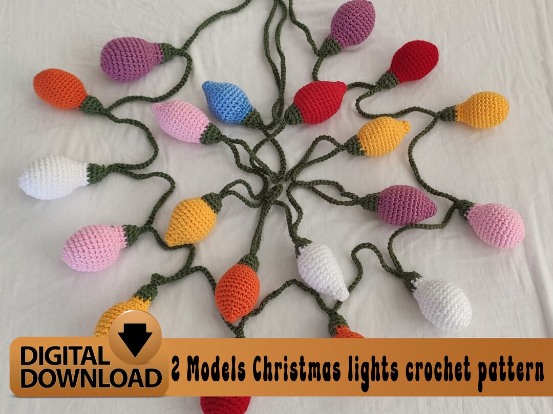 Light Bulb Garland Crochet Pattern ,christmas Lights Crochet Pattern ...