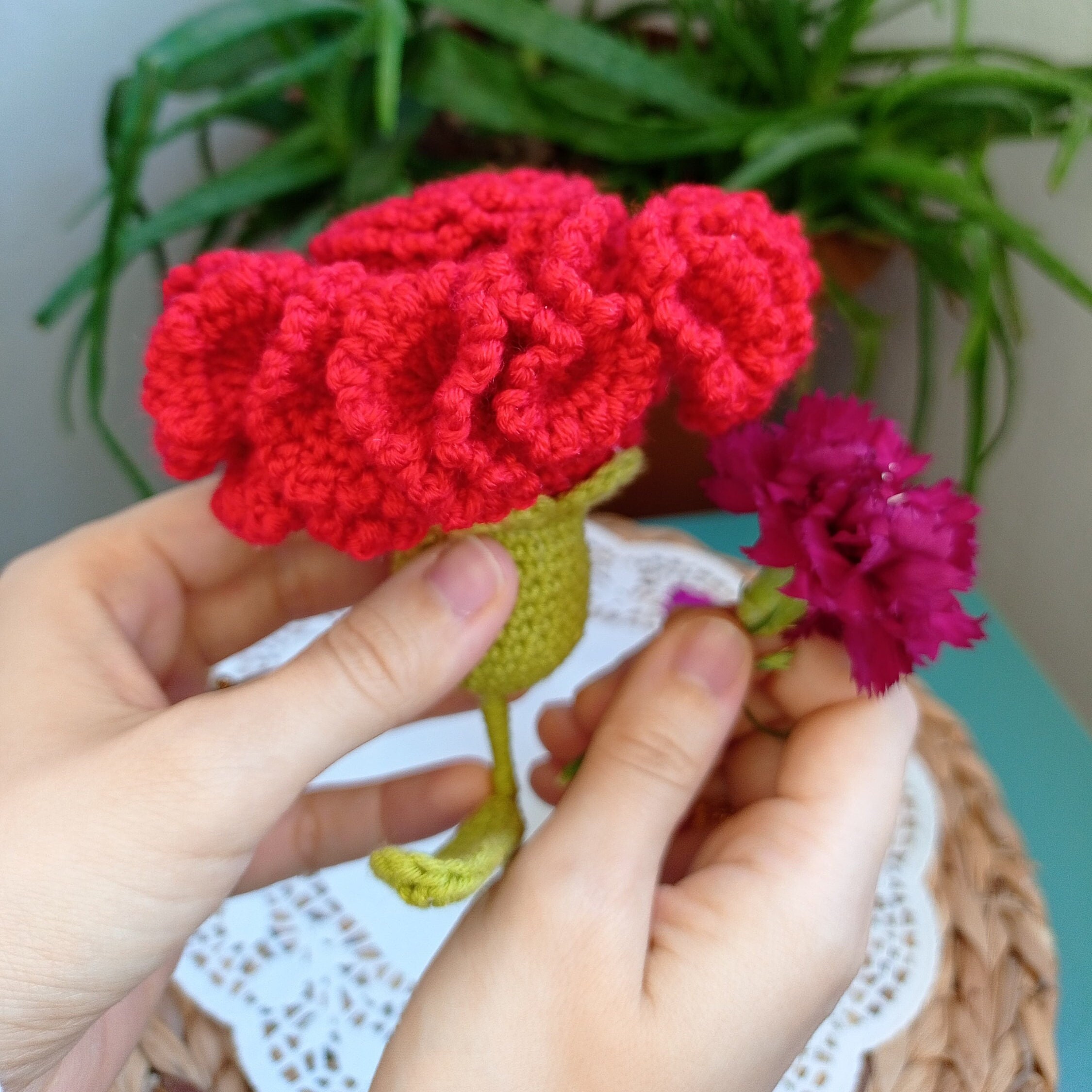 Carnation Flower Crochet Pattern Digital Download Trending Kawaii ...