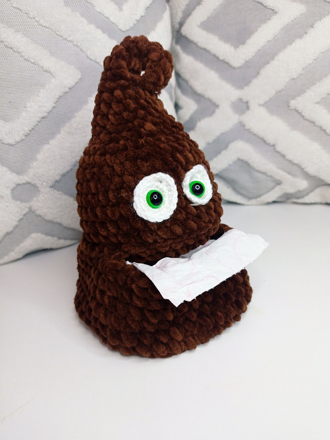 Funny Poo Crochet Pattern Tissue Box, Tissue Box Crochet Pattern,poo ...