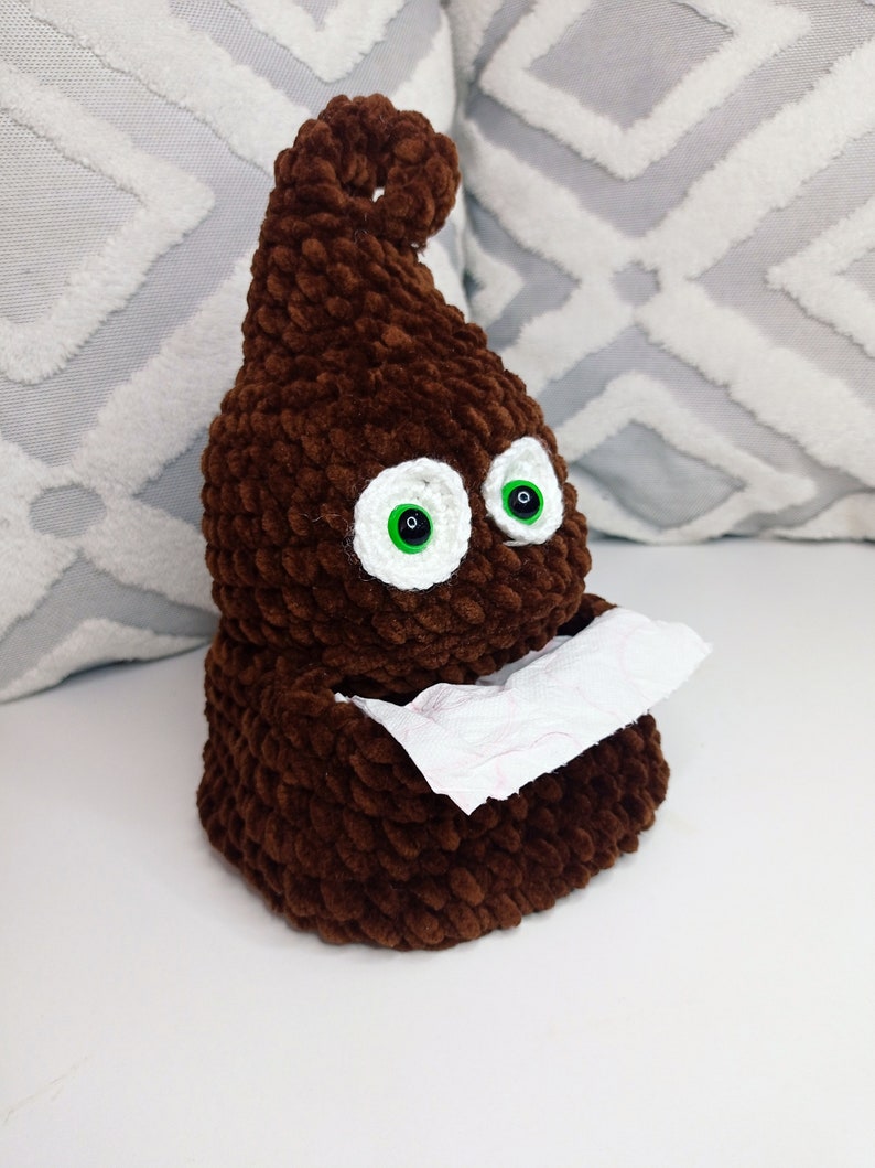 Funny Poo Crochet Pattern Tissue Box, Tissue Box Crochet Pattern,poo ...