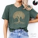 Vintage Gold Tree of Life T Shirt, Boho Woodland T Shirt, Celestial ...