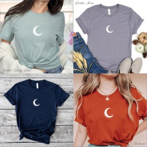 Crescent Moon and Stars T Shirt, Mystic Moon Tshirt, Celestial Shirt ...