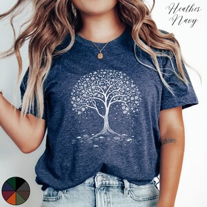 White Tree of Life T Shirt, Celestial Tree Shirt, Tree and Stars Tee ...