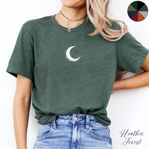 Crescent Moon and Stars T Shirt, Mystic Moon Tshirt, Celestial Shirt ...