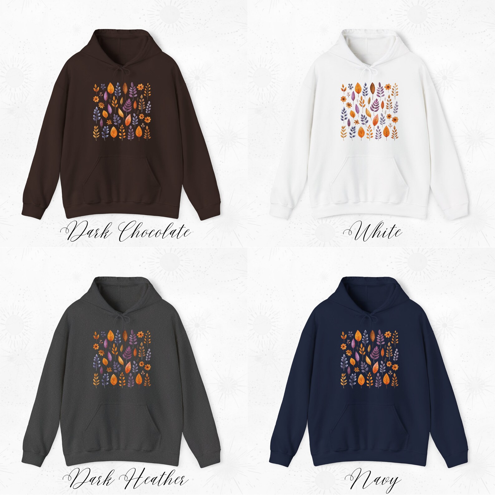 Autumn Leaves Hoodie, Cottage Core Aesthetic Hoodie, Boho Nature Hoodie ...