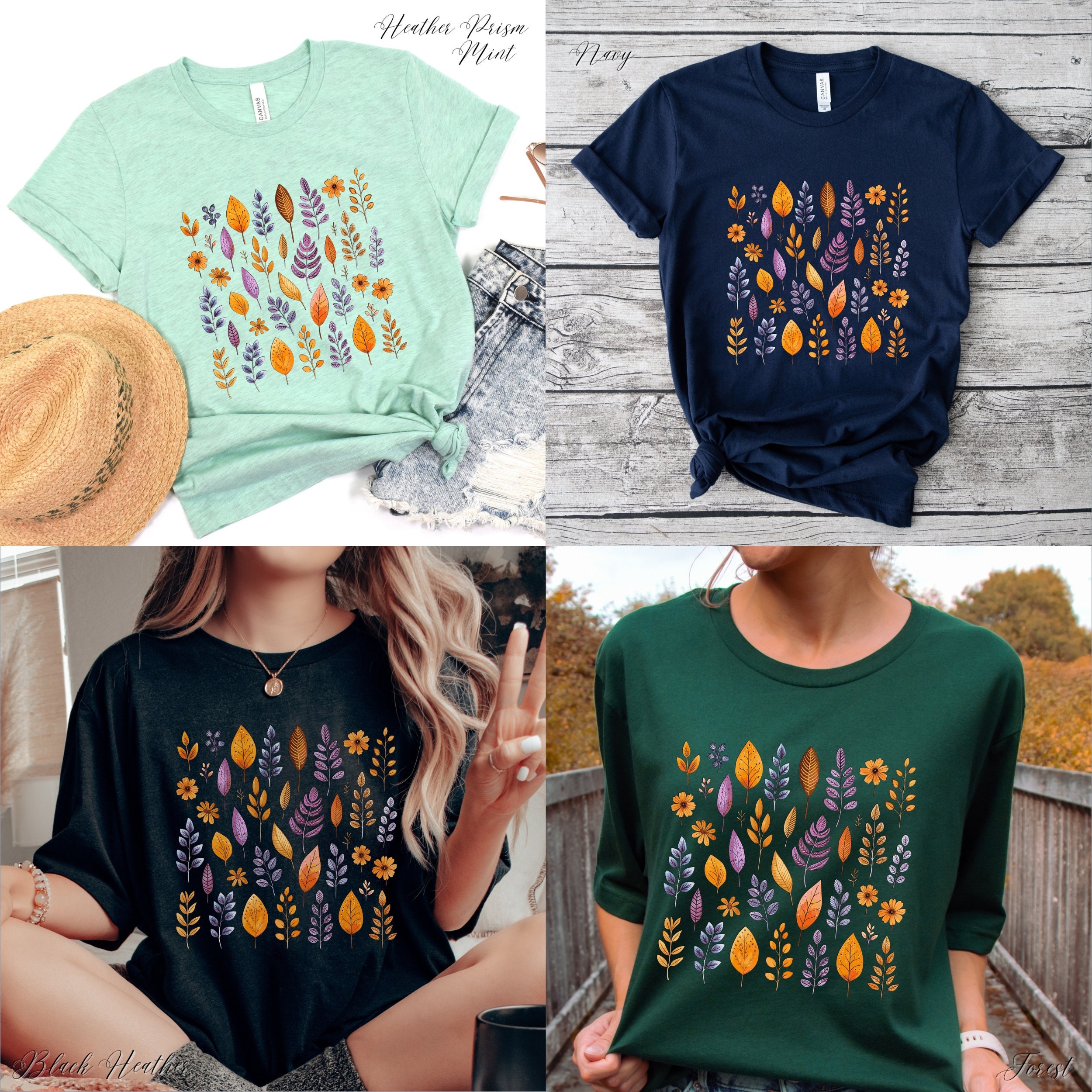 Autumn Leaves Shirt, Fallen Leaf Shirt, Nature Shirt, Fall Shirt ...