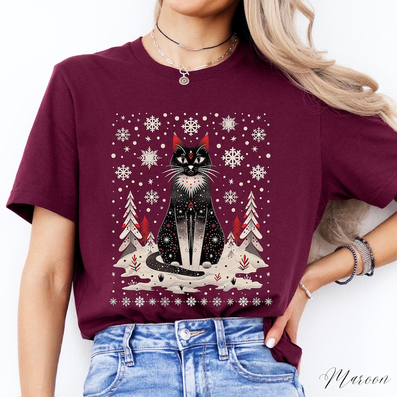 Scandi Cat Tee - Etsy