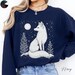 Arctic Fox Jumper, Cute White Fox Sweatshirt, Christmas Sweatshirt ...