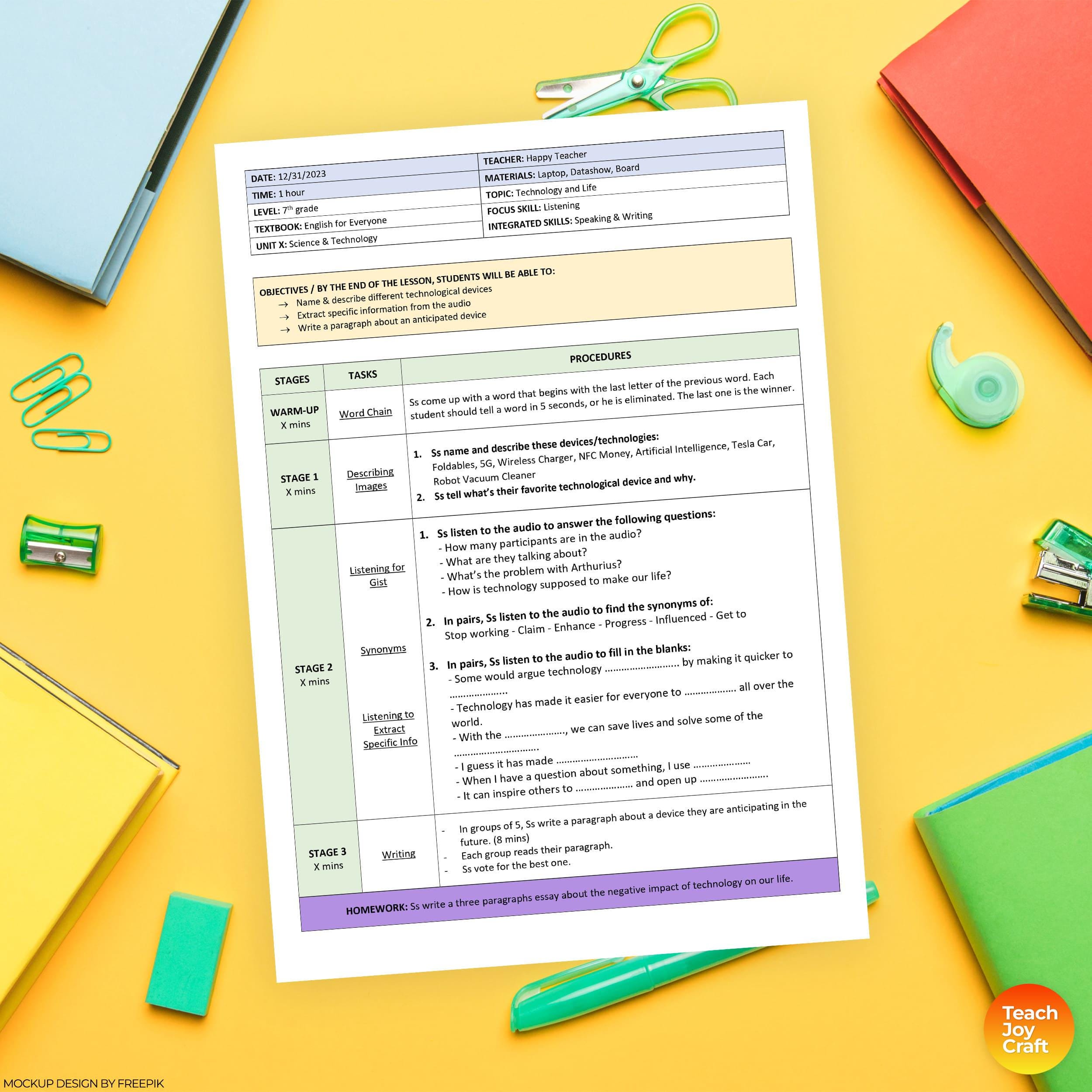 Editable Lesson Plan Template for 8 Models in MS Word and Google Docs ...
