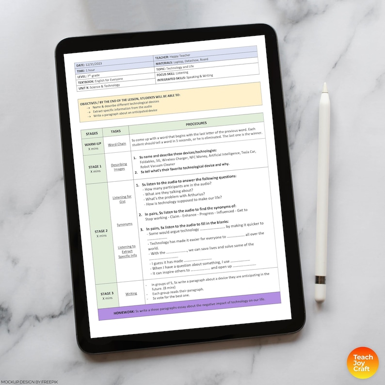 Editable Lesson Plan Template for 8 Models in MS Word and Google Docs ...