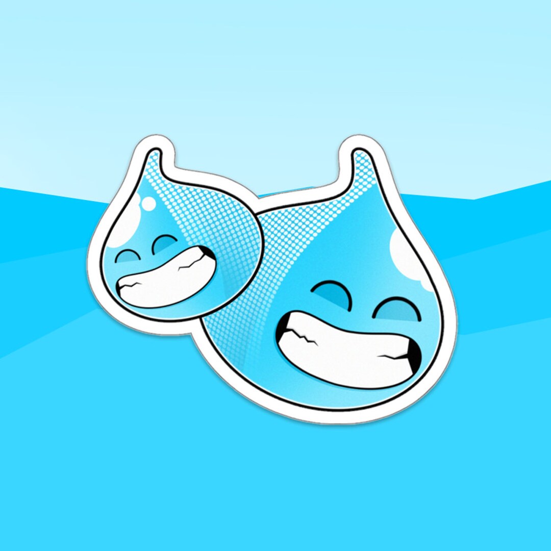 Happy Slime Sticker Stylish Glossy Vinyl | Adorable Cute Slime Smiling ...