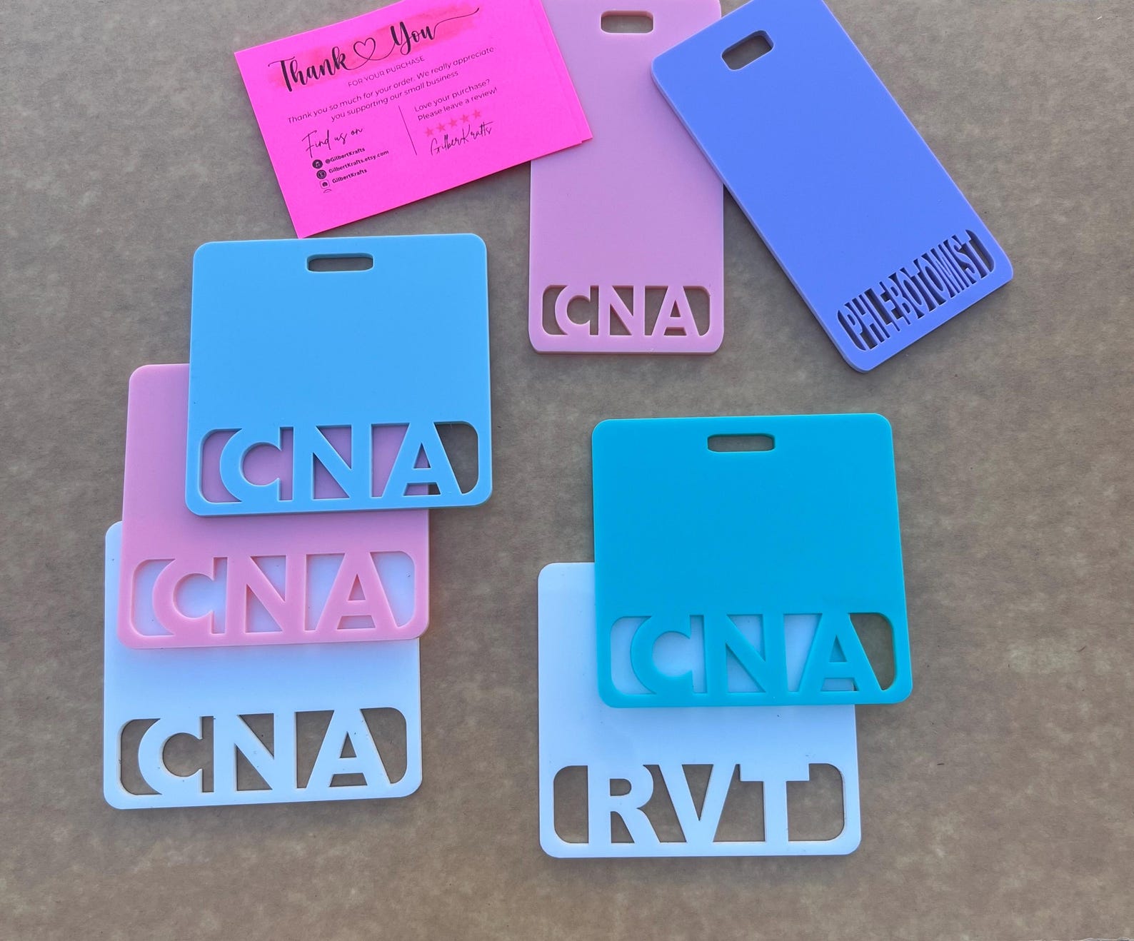 Custom Badge Buddies Id Holder, Personalized Name Tags for Work Ids ...