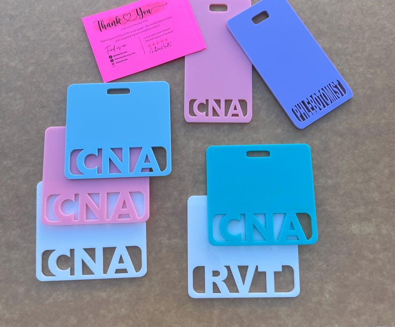 Custom Badge Buddies Id Holder, Personalized Name Tags for Work Ids ...