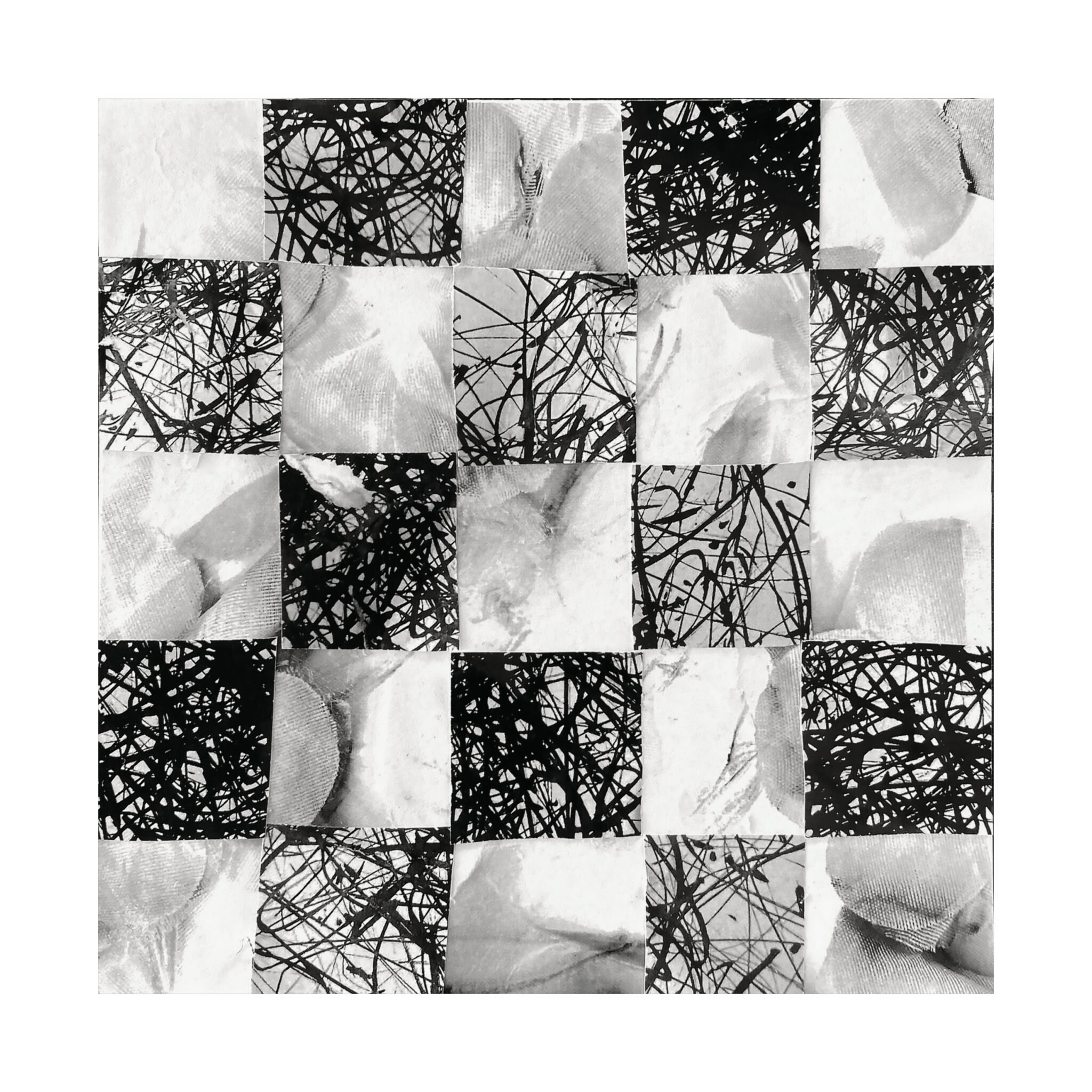 Monochrome Checkered Art Print | Modern Industrial Decor | Minimalist ...