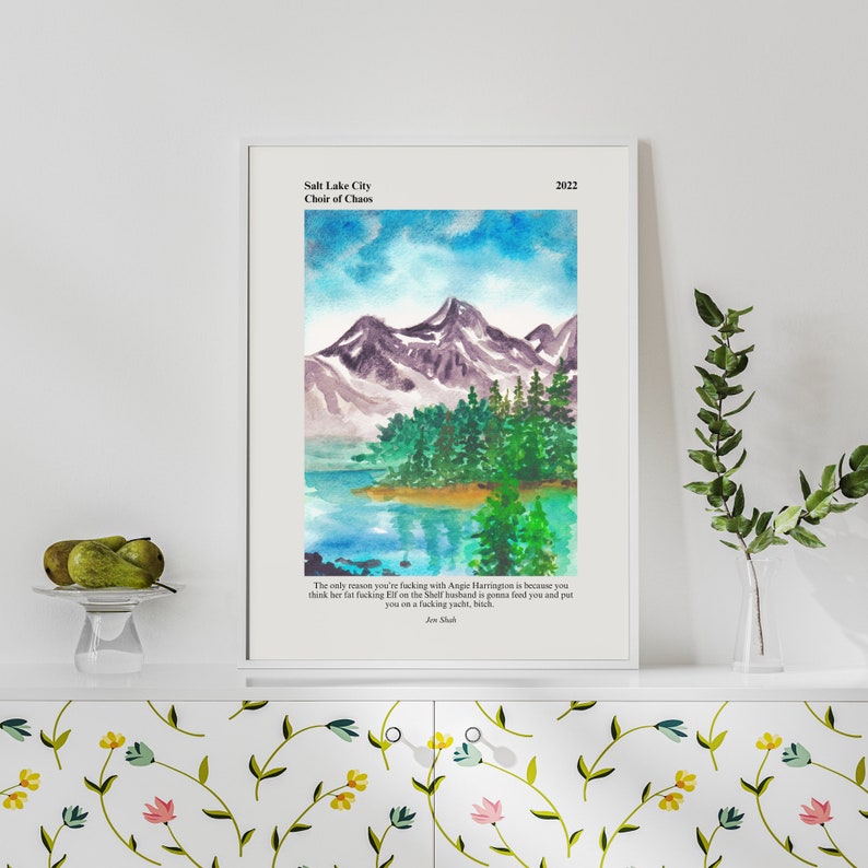 Real Housewives Poster Print RHOSLC Quote Art Subtly Funny Wall Decor ...