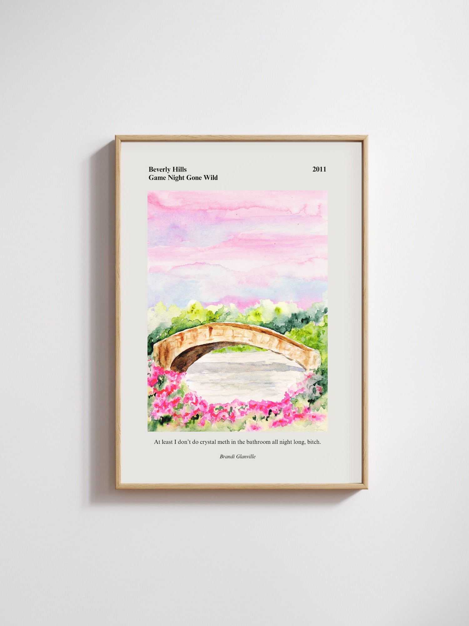 Real Housewives Beverly Hills Poster Print RHOBH Art Subtly Funny Wall ...