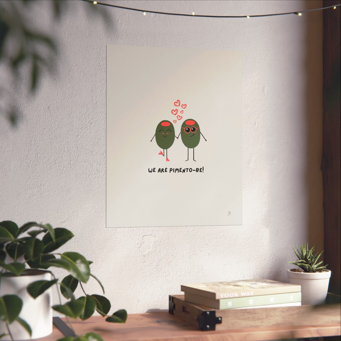Cute Olive Print Cheeky Kitchen Poster Martini Wall Art Bar Cart Poster ...